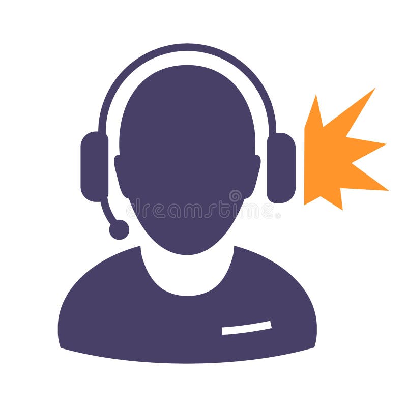 Call Center Operator Wearing Headset Vector Concept Silhouette Icons. PDF 10 Stock Vector ...
