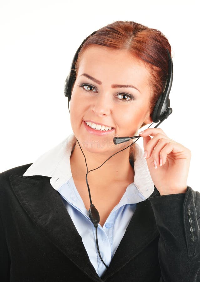 Call Center Operator on White. Customer Support Stock Image - Image of ...