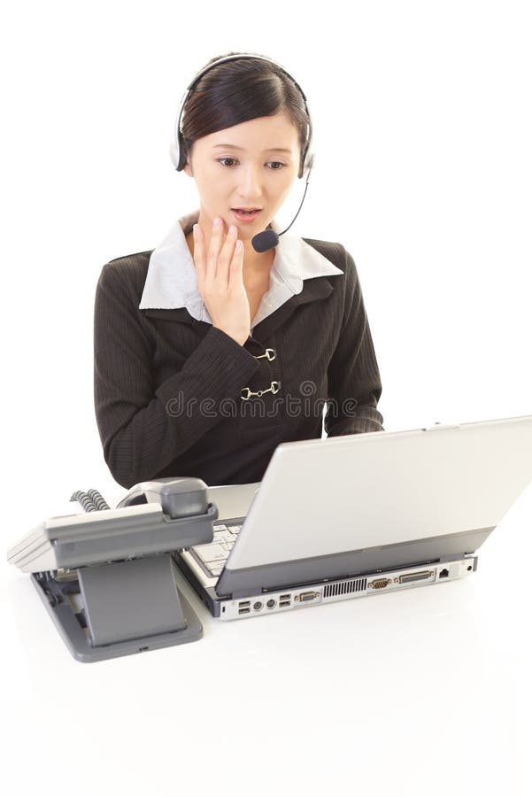 Surprised Call Center Agent Stock Photo - Image of shocked, call: 31447422