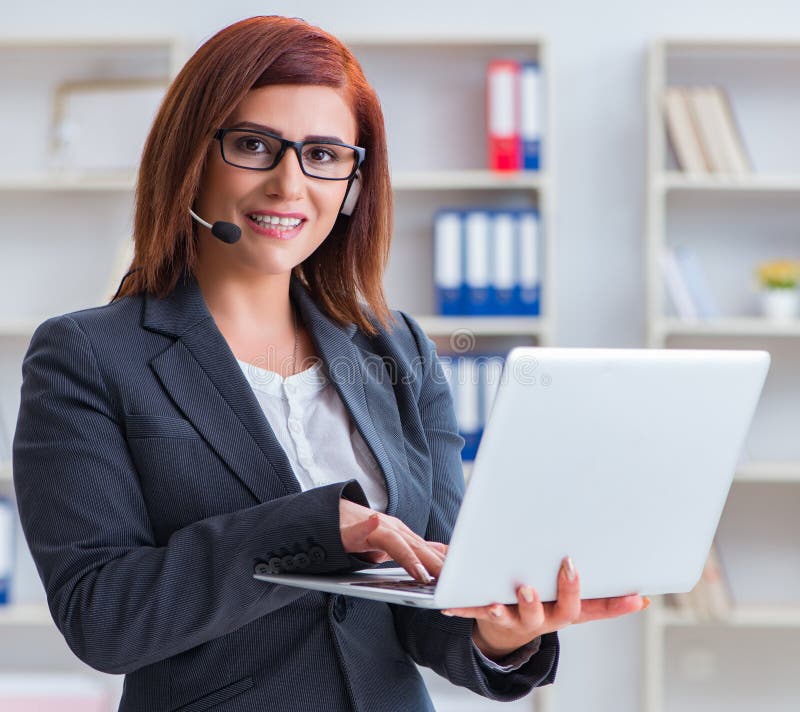 Call Center Operator Working with Clients Stock Photo - Image of ...