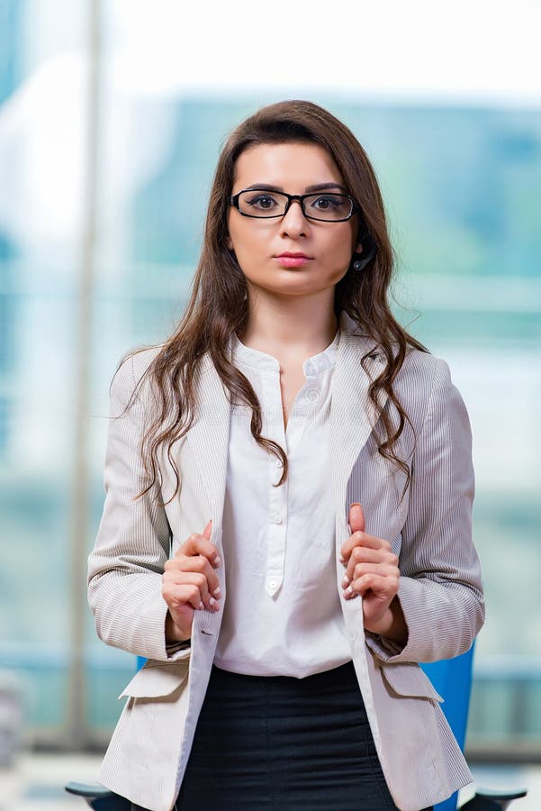 The Call Center Operator Working in the Office Stock Image - Image of ...