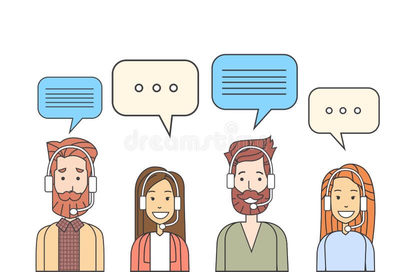 Line Call Center Team Stock Illustrations – 1,181 Line Call Center Team ...