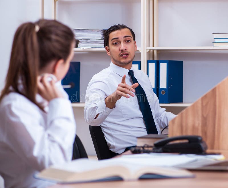 Call Center Operators Working in the Office Stock Image - Image of ...