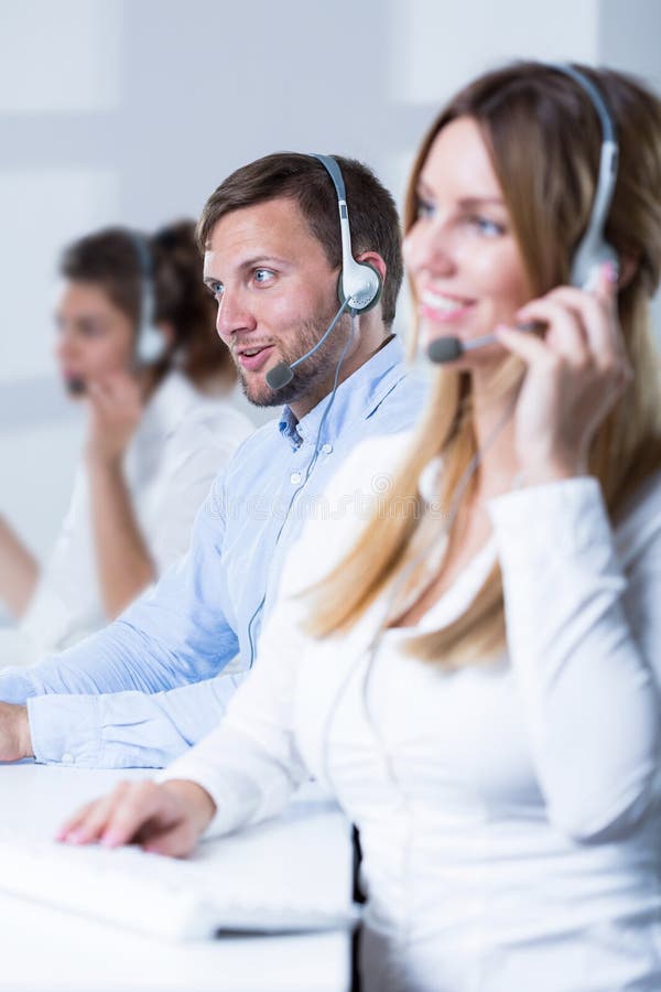 Group of Call Center Workers Stock Photo - Image of desk, people: 98553522