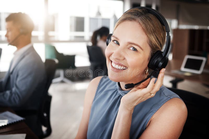 Call Center, Portrait Consultant or Woman Telemarketing Sales on ... Call Center, Portrait Consultant or Woman Telemarketing Sales on ...