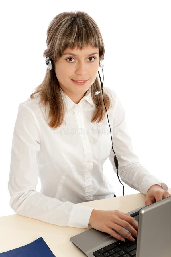 Call-center representative stock image. Image of phone - 11239765
