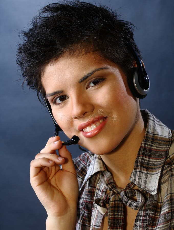 Call center representative stock image. Image of face - 18883271