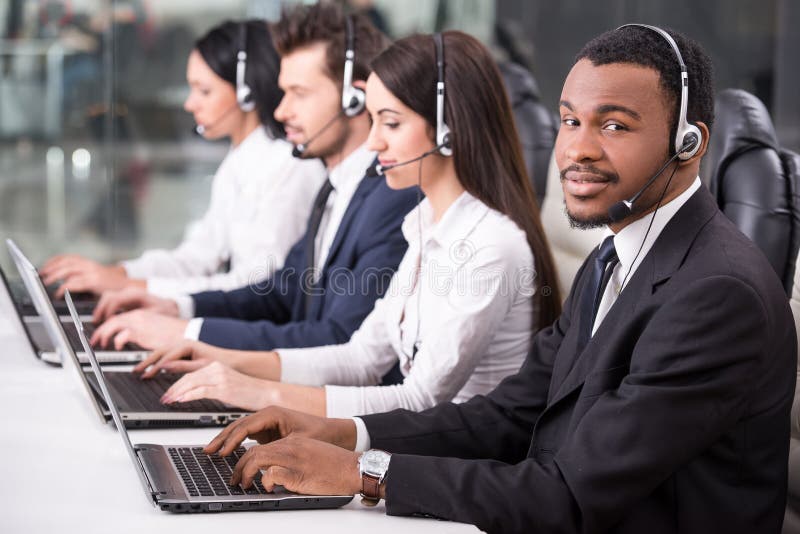 Call center stock photo. Image of assistant, looking - 48426252