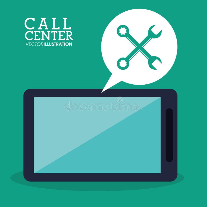 Call Center Smartphone Technical App Stock Vector - Illustration of ...
