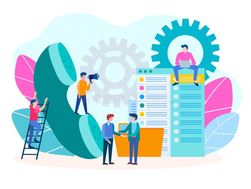 Call Center Support, Customer Service Stock Vector - Illustration of ...