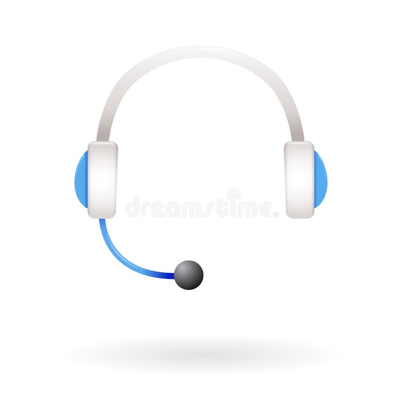 Call Center Support Headphones Stock Vector - Illustration of office ...