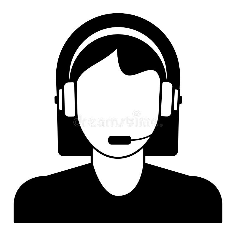 Call Center Support Operator Icon Stock Vector - Illustration of ...
