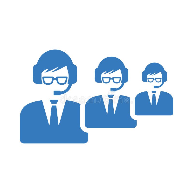 Call Center, Support, Talk Icon. Blue Version Stock Vector ...