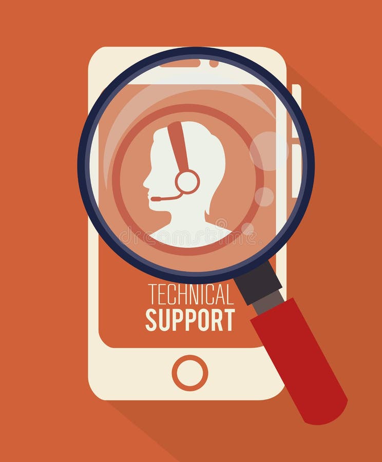 Call Center and Technical Support Stock Vector - Illustration of ...