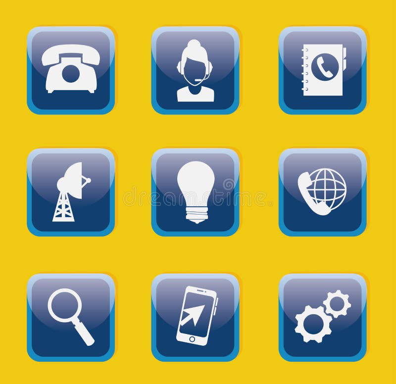 Call Center and Technical Support Stock Vector - Illustration of ...