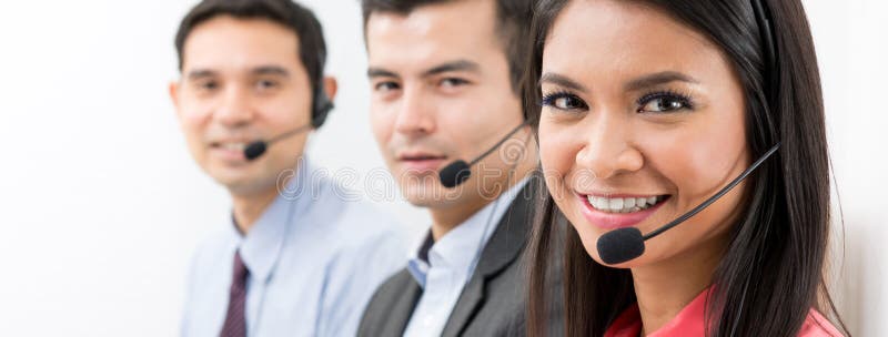 Call Center Telemarketing or Customer Service Team Stock Photo - Image ...
