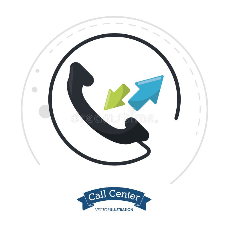 Call Center Telephone Talking Support Stock Illustration - Illustration ...