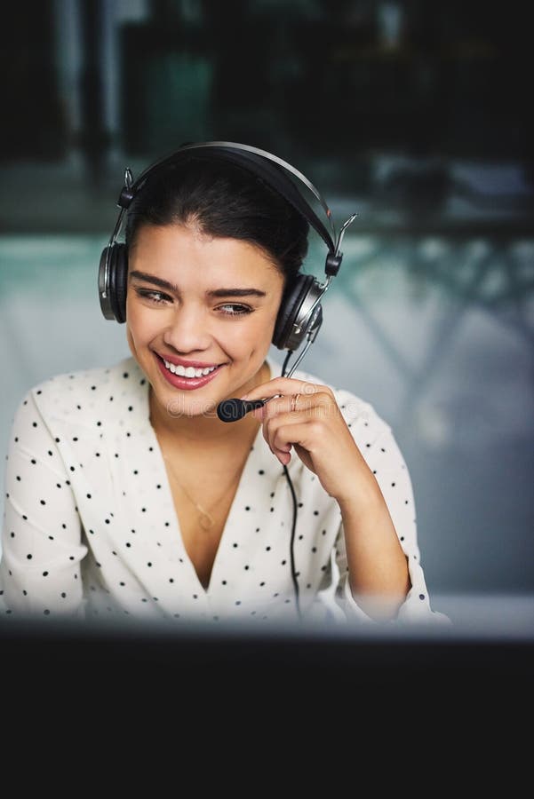 Call Center, Thinking and Business Woman on Computer for E Learning Communication, Teaching ...