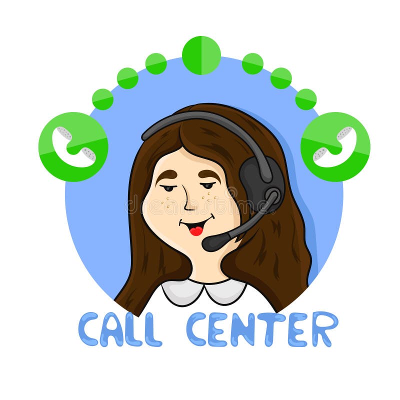 Call Center Vector Illustration Stock Vector - Illustration of ...