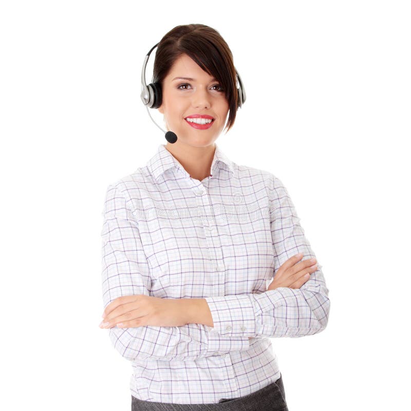 Call center woman stock image. Image of agent, communication - 15952043