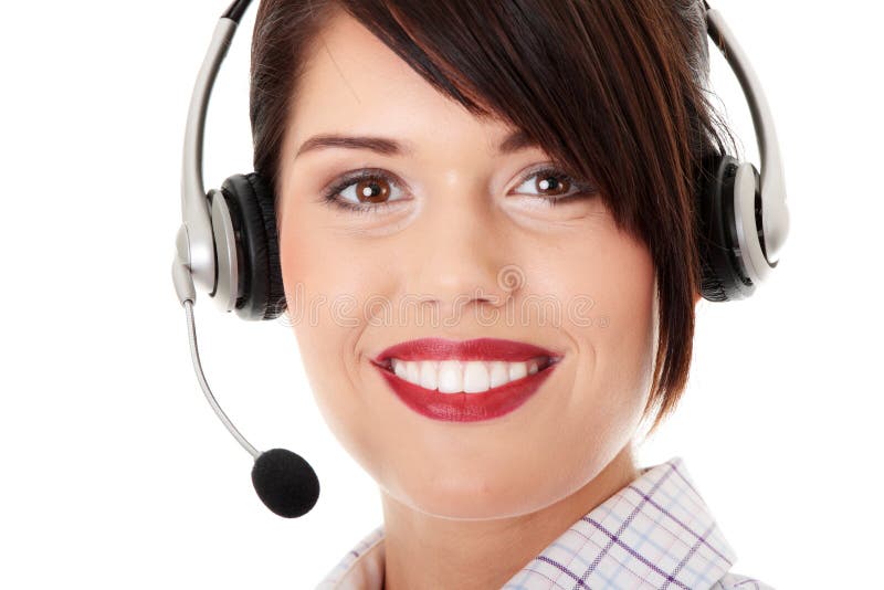 Call center woman stock photo. Image of model, business - 15952048