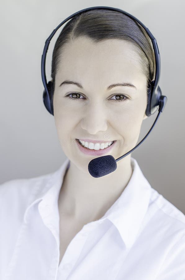Call center woman stock image. Image of phone, communication - 26841429