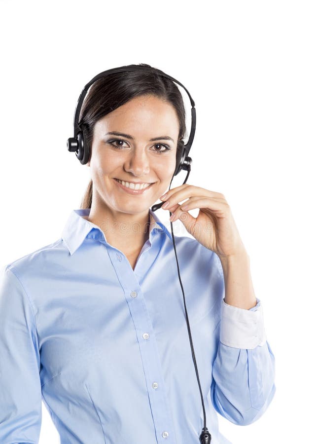 Call center woman stock image. Image of beautiful, consultant - 34264703