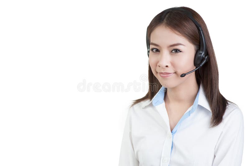 Call Center Woman Customer Service Operator Stock Image - Image of ...