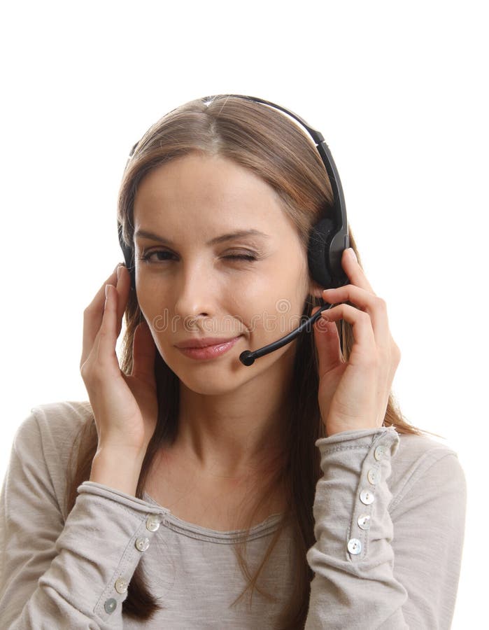 Call Center Woman stock photo. Image of office, assistance - 30160274