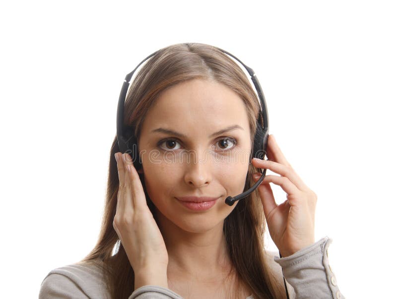 Call Center Woman stock image. Image of face, isolated - 30467187
