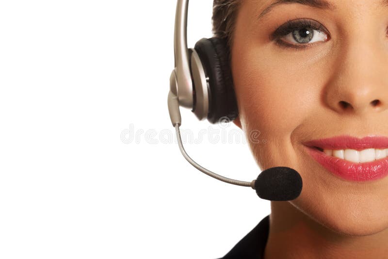 Call center woman stock photo. Image of friendly, consultation - 48696208