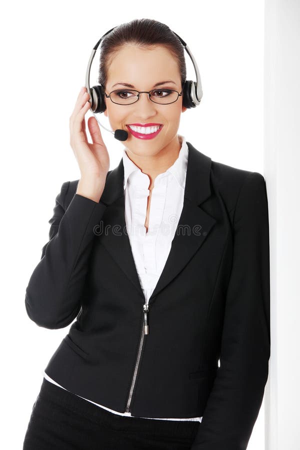 Call center woman stock photo. Image of attractive, executive - 40996576