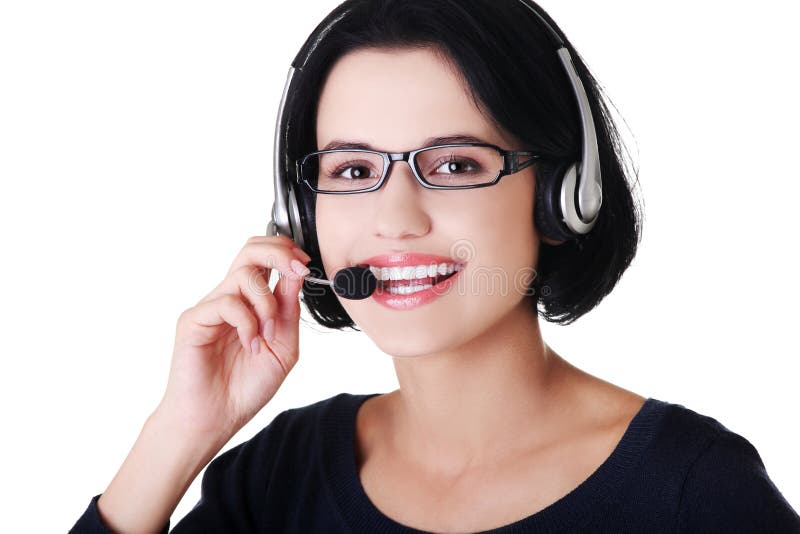 Call center woman stock image. Image of confident, operator - 45111495