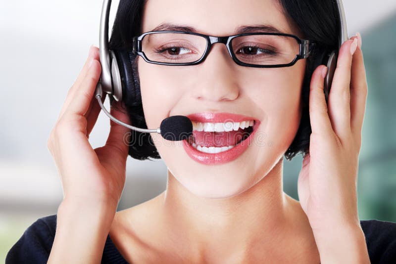 Call center woman stock photo. Image of secretary, consultant - 47074416