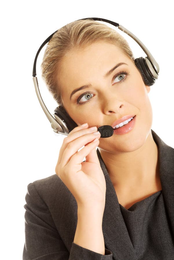 Call Center Woman Talking To Customer Stock Image - Image of people ...