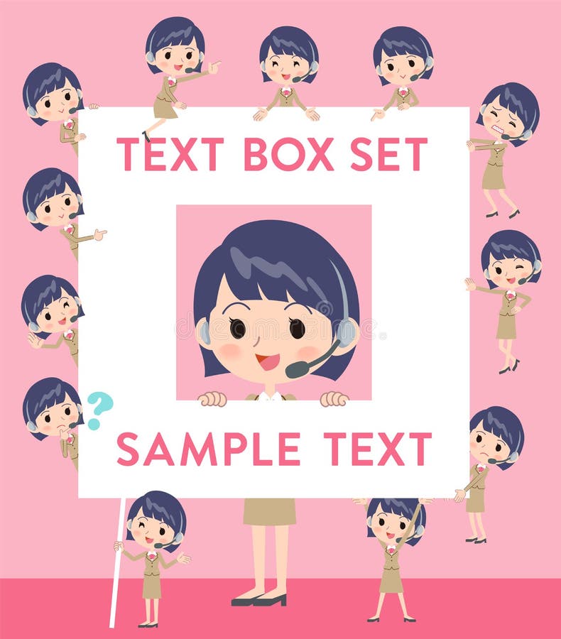 Call center woman text box stock vector. Illustration of comic - 95648903