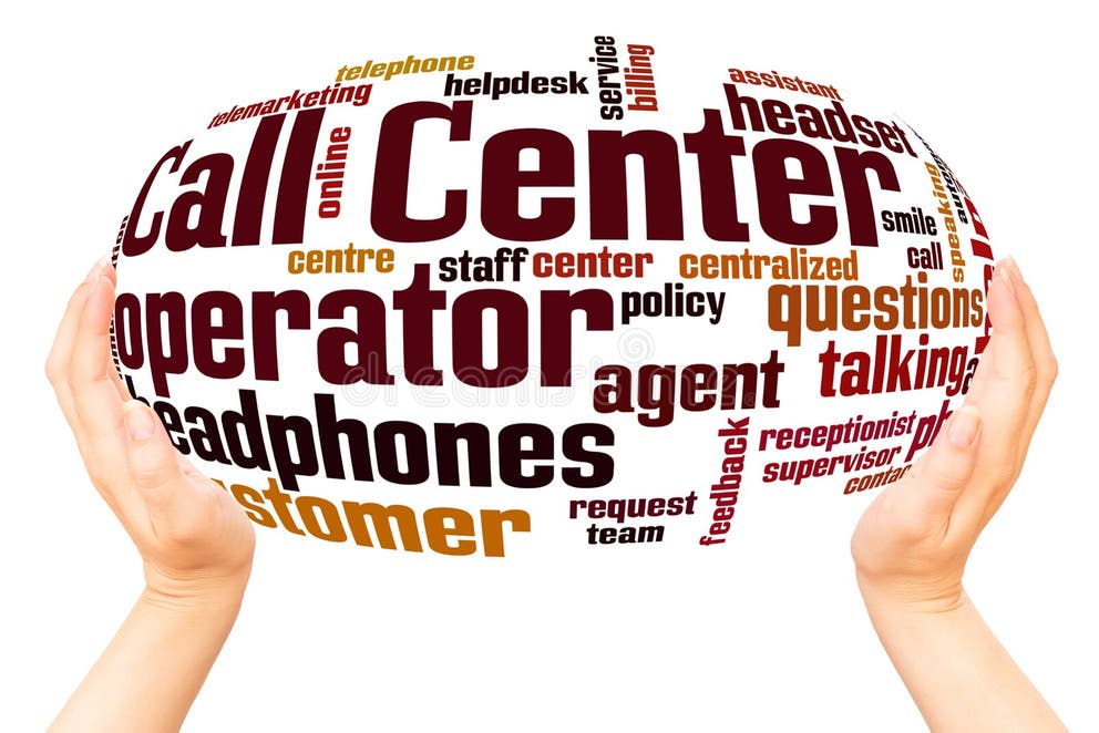 Call Center Word Cloud Hand Sphere Concept Stock Illustration ...