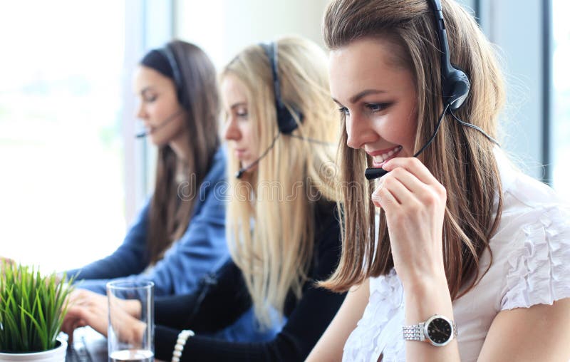 Call center worker stock photo. Image of headphones, help - 73201646