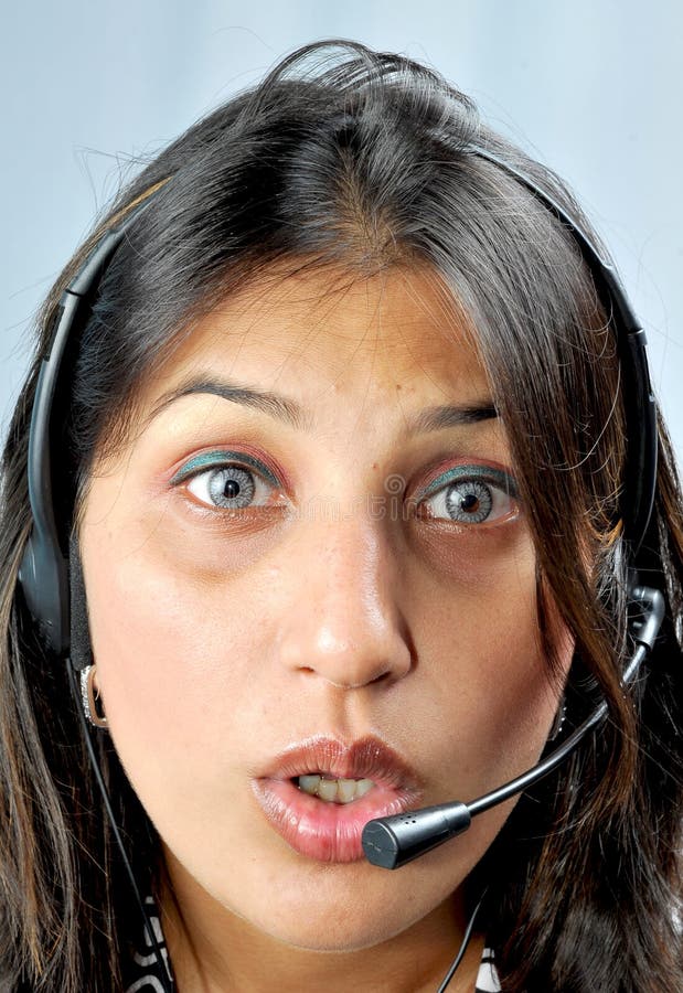 Call Centre Executive Face Shot Stock Photo - Image of friendly ...