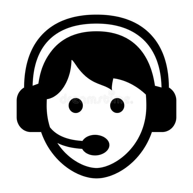 Call Centre Support Agent Icon Stock Vector - Illustration of headset ...