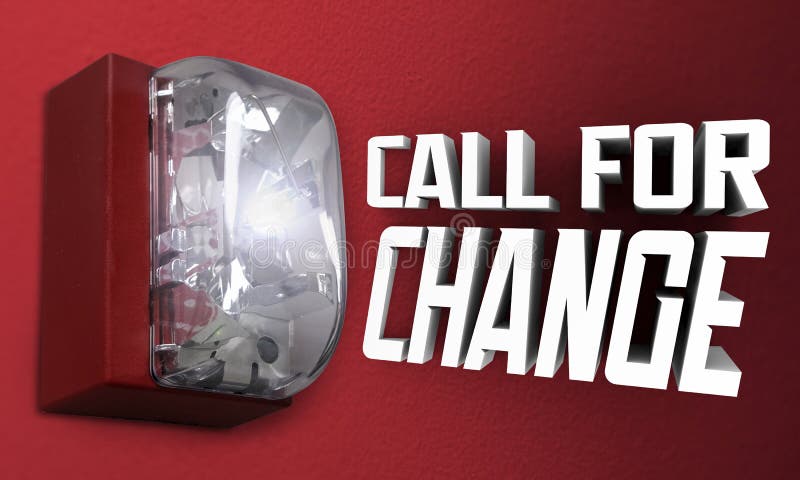 Call for Change Alarm Flashing Lights Emergency Crisis 3d Illustration ...