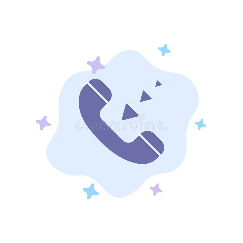 Call, Communication, Incoming, Phone Blue Icon on Abstract Cloud ...