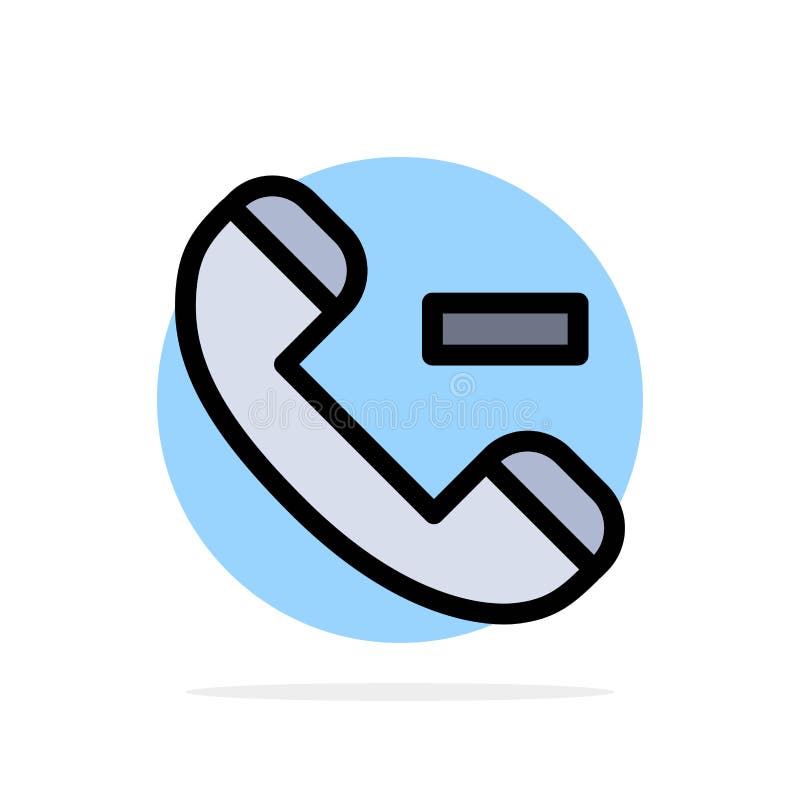 Call, Contact, Delete Abstract Circle Background Flat Color Icon Stock ...