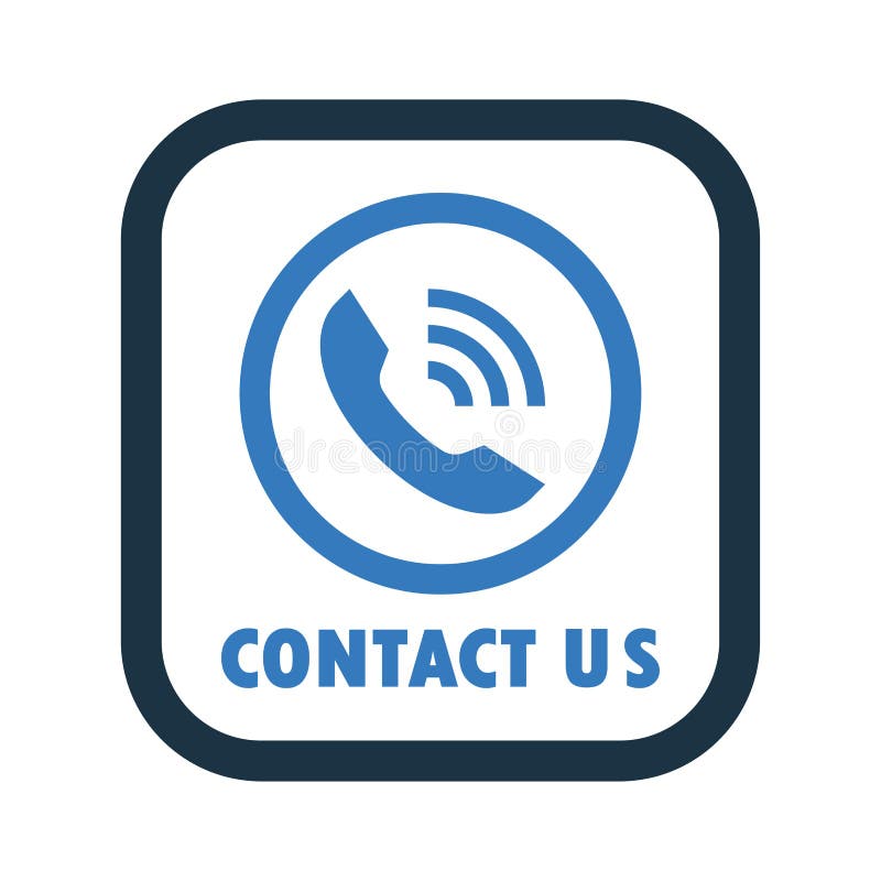 Call, Contact Us Blue Icon, Communication Stock Vector - Illustration ...