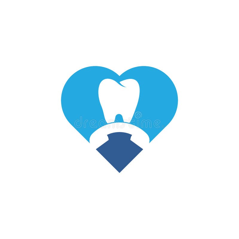 Dental Heart Love Care Tooth Dentist Logo Symbol Stock Vector ...