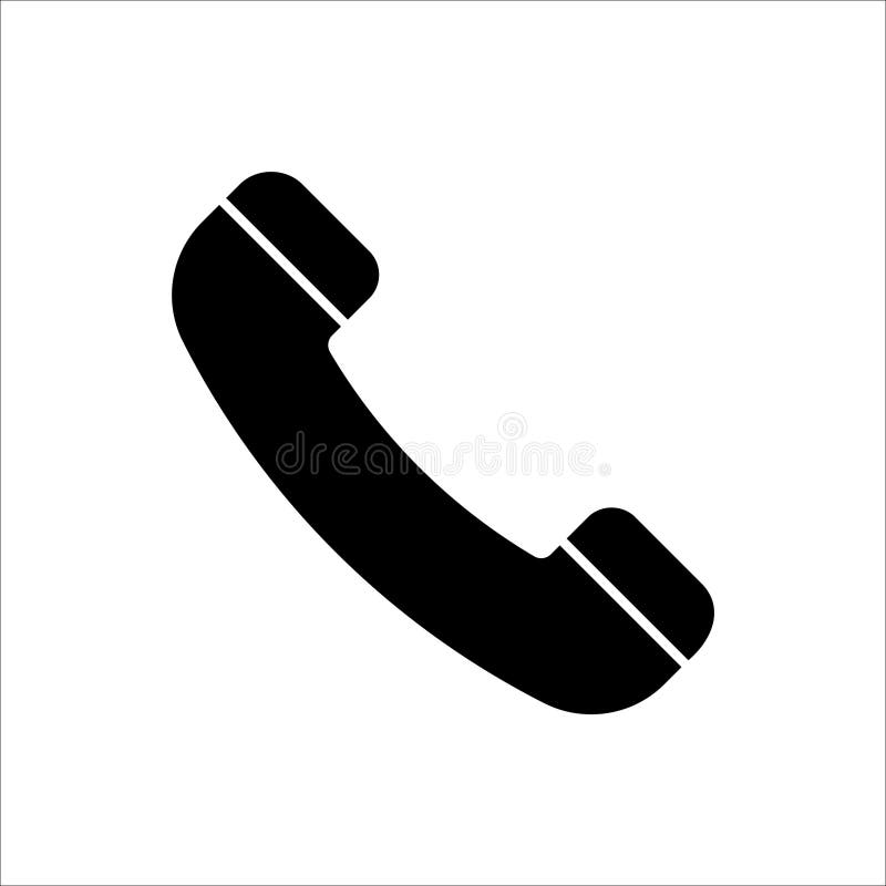 Call or Dial Icon with Old Telephone Receiver Stock Vector ...