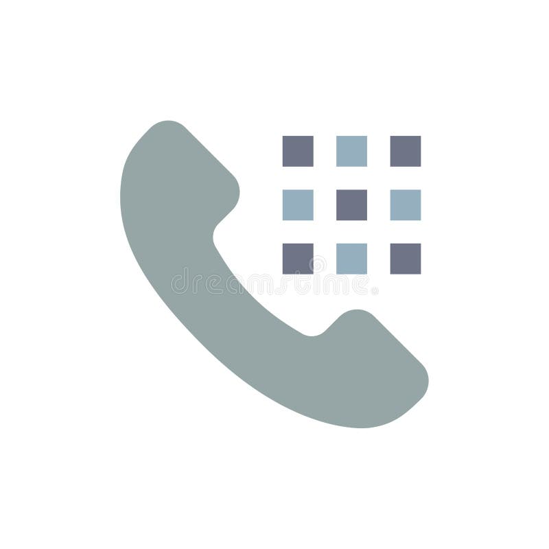 Call, Dial, Phone, Keys Flat Color Icon. Vector Icon Banner Template ...
