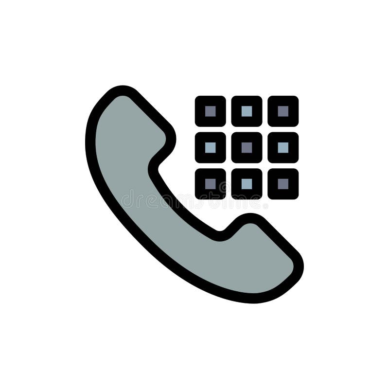 Call, Dial, Phone, Keys Flat Color Icon. Vector Icon Banner Template ...