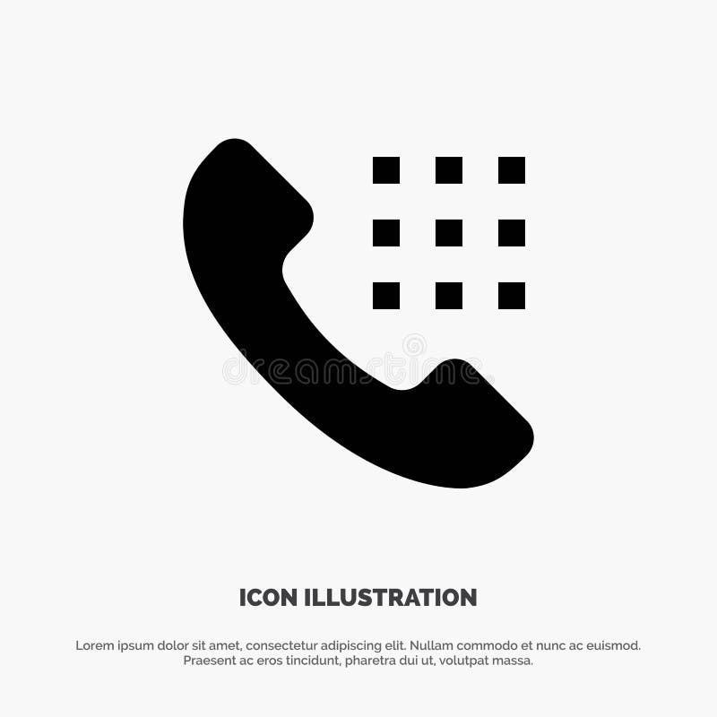 Call, Dial, Phone, Keys Solid Glyph Icon Vector Stock Vector ...
