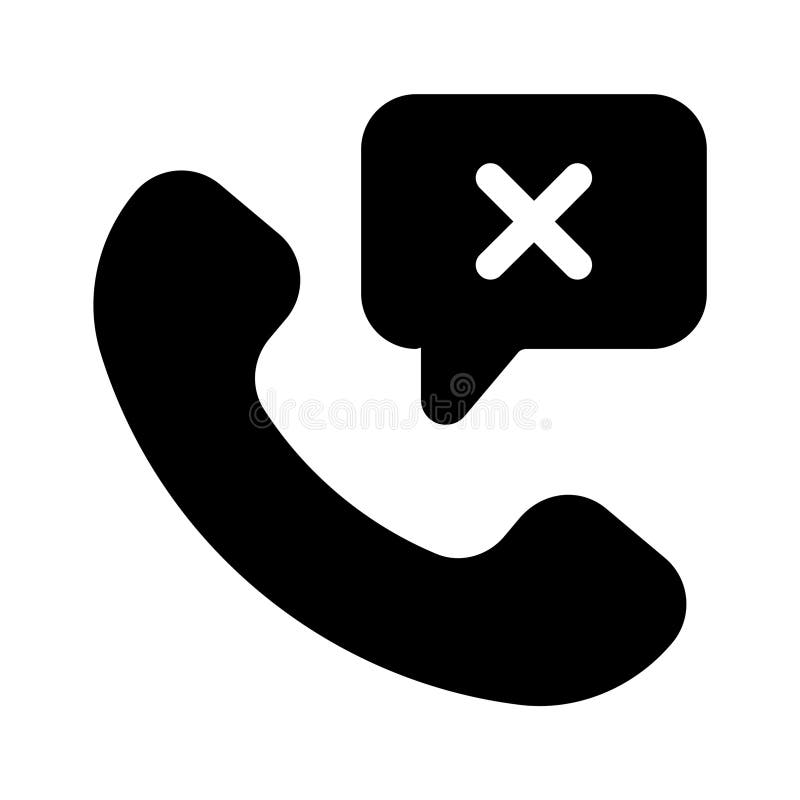 Call disconnected stock vector. Illustration of vector - 340084854